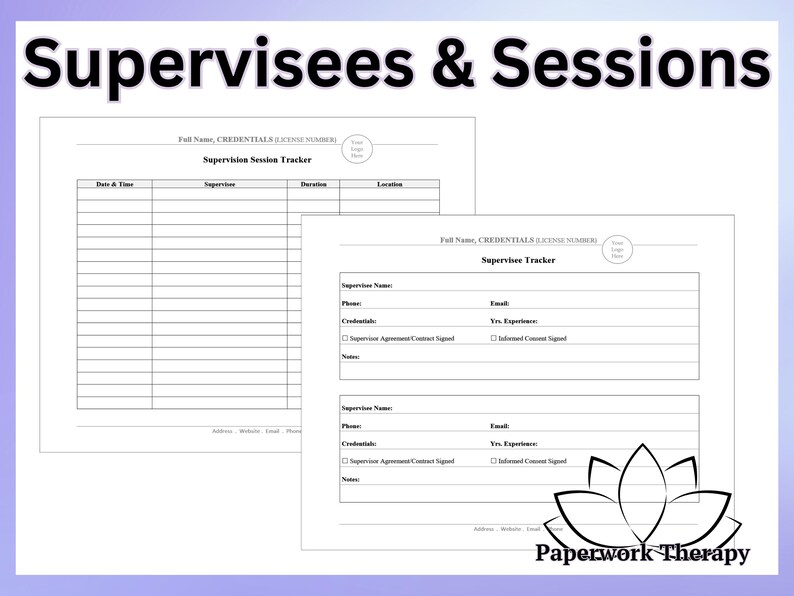 Clinical Supervision Form Package - Etsy