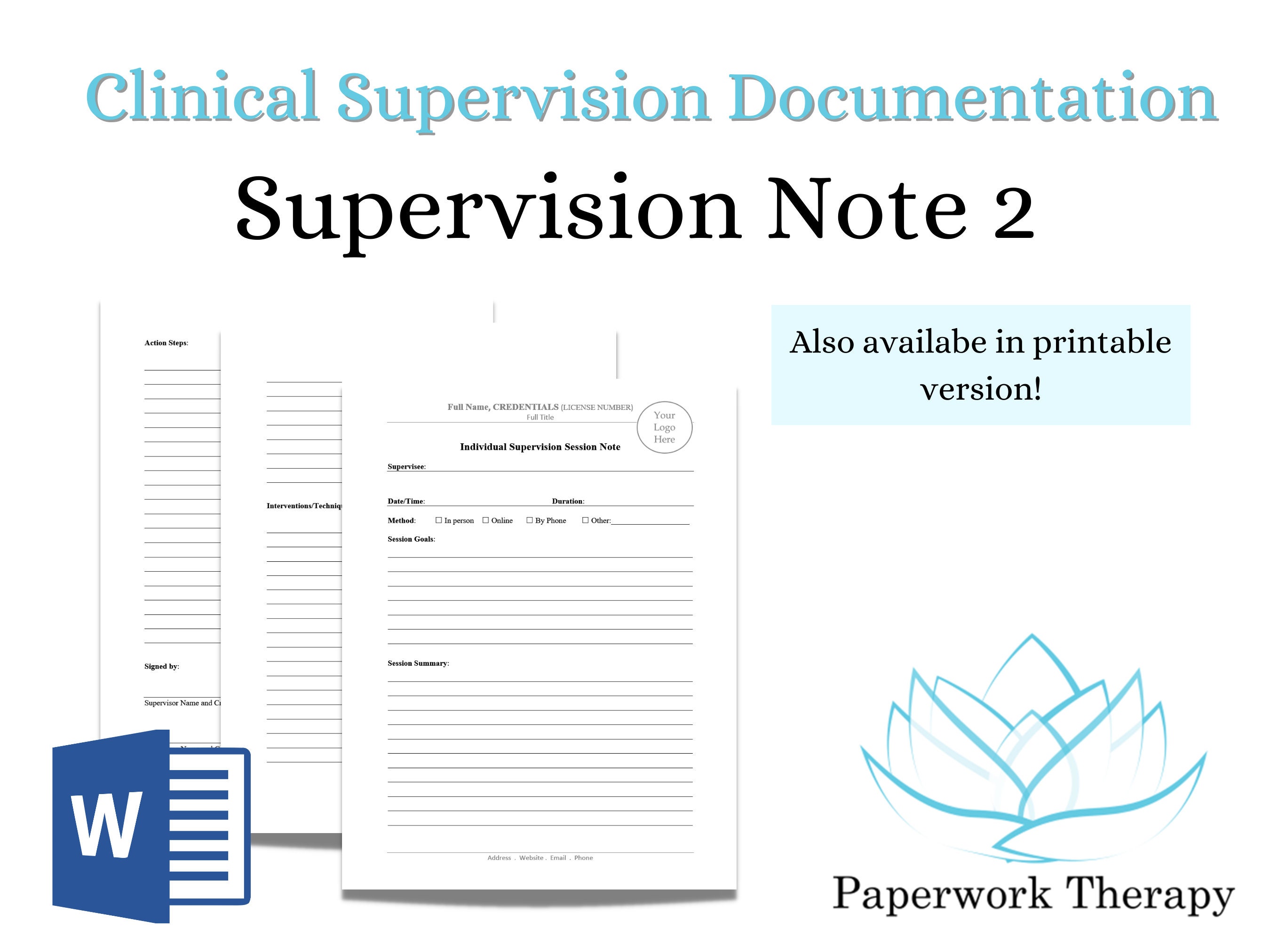 Clinical Supervision Form Package - Etsy