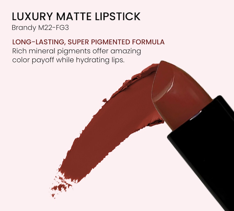 Brandy Lipstick | Luxury Matte Lipstick | Rich, Longlasting Color ...