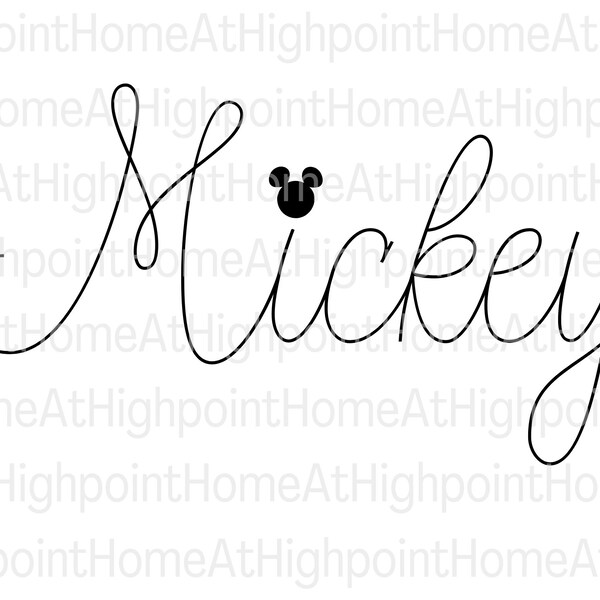 Mickey Script - Etsy
