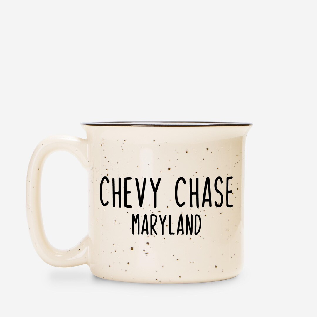 Chevy Chase Maryland Ceramic Camp Mug Speckled Cream, Maryland Ceramic ...