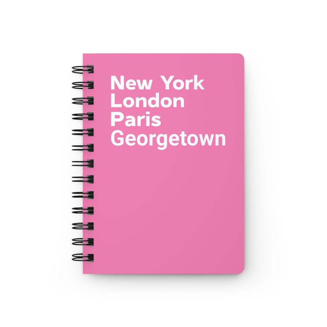 New York London Paris Georgetown Spiral Bound Journal, Notebook Gift ...