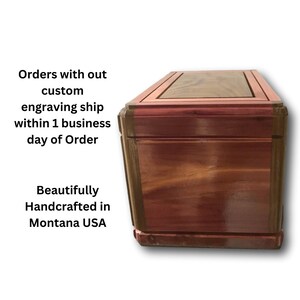 Handmade Cedar Box Wood Urn Burial Box Cremation Funeral Urn for Ashes ...