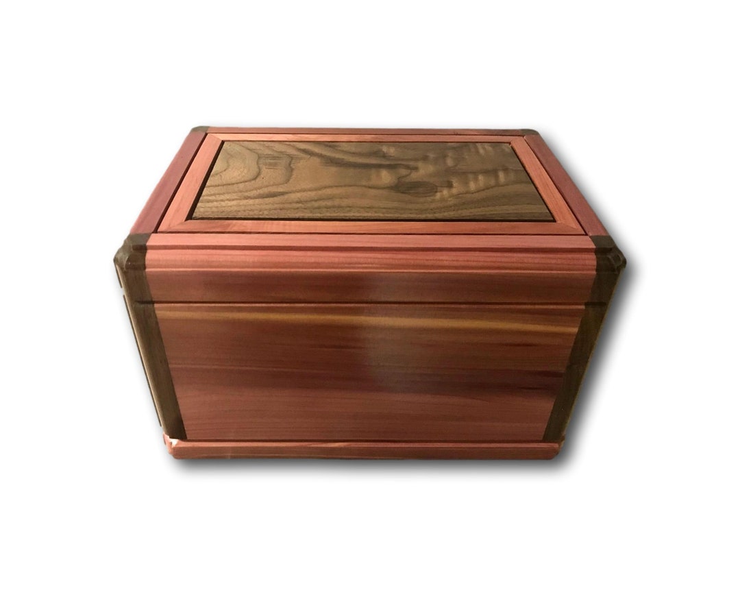Handmade Cedar Box Wood Urn Burial Box Cremation Funeral Urn for Ashes ...
