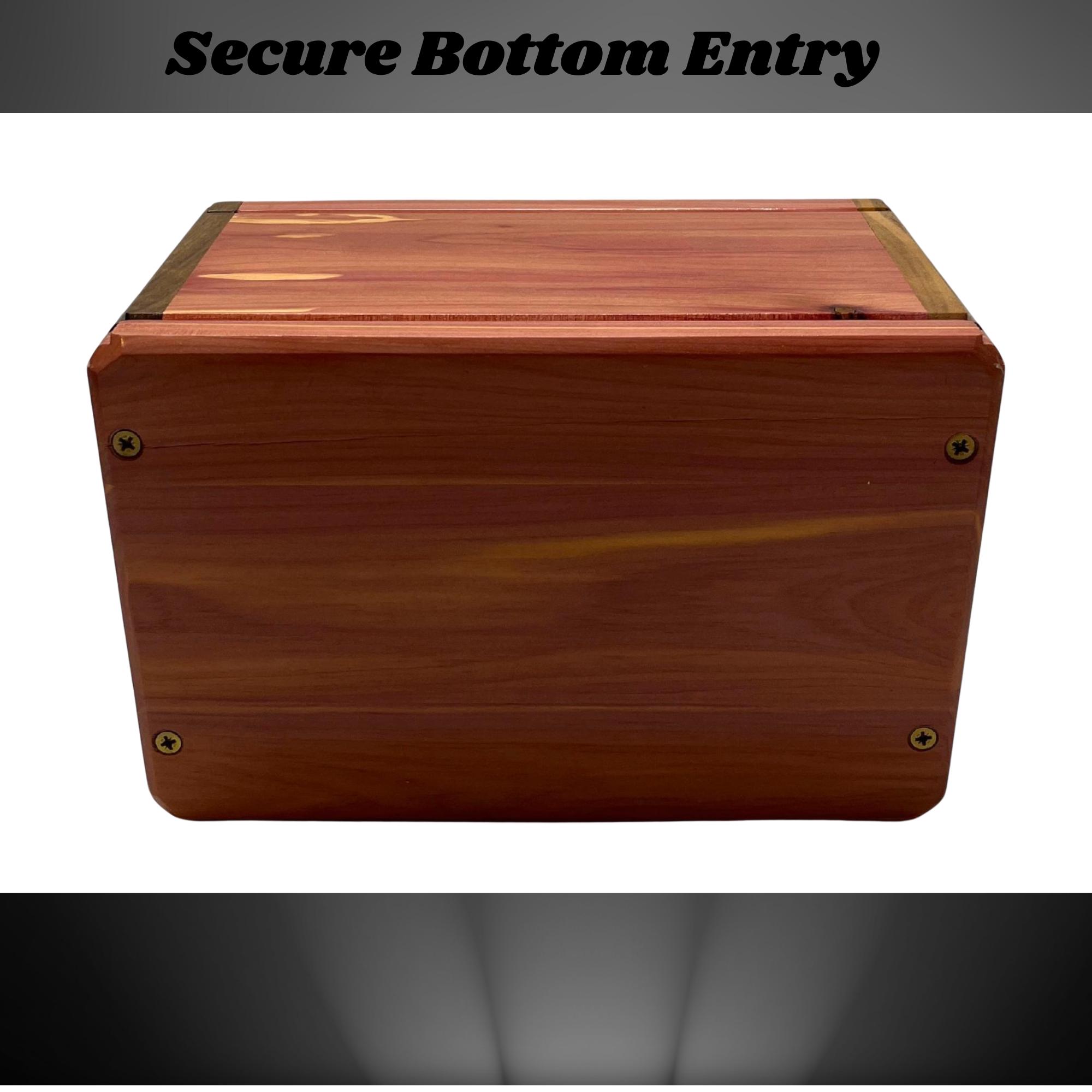 Handmade Cedar & Walnut Wood Cremation Urn: Adult Funeral Box - Etsy