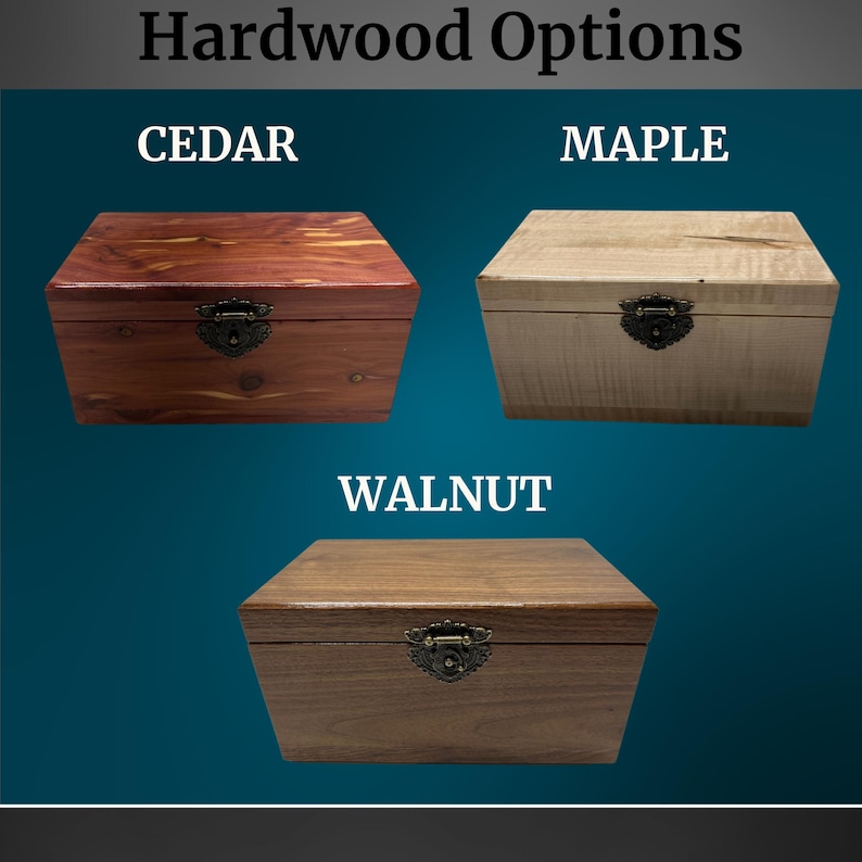 Personalized Wooden Keepsake Box | Engraved Memory Box, Handmade in USA ...