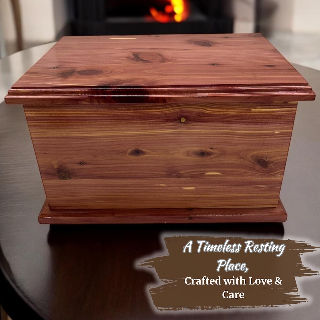 Handmade Cedar Cremation Urn: Aromatic Wood Funeral Box - Etsy