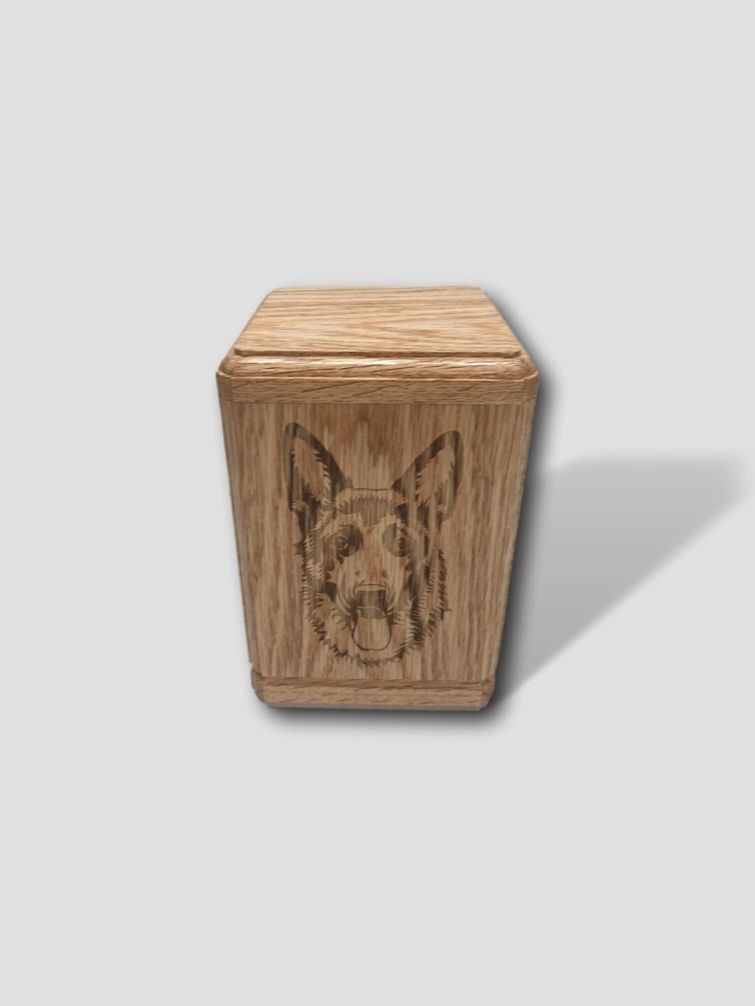 Engraved German Shepherd Wooden Cube Handmade Cremation Urn - Etsy