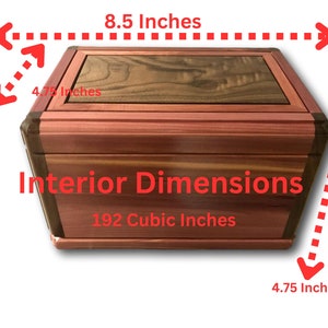 Handmade Cedar Box Wood Urn Burial Box Cremation Funeral Urn for Ashes ...