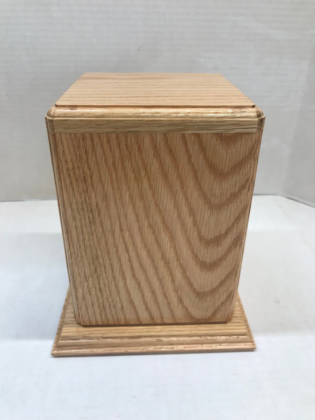 Wooden Urn Oak Funeral Box for Ashes Cremation Urn Traditional Handmade ...