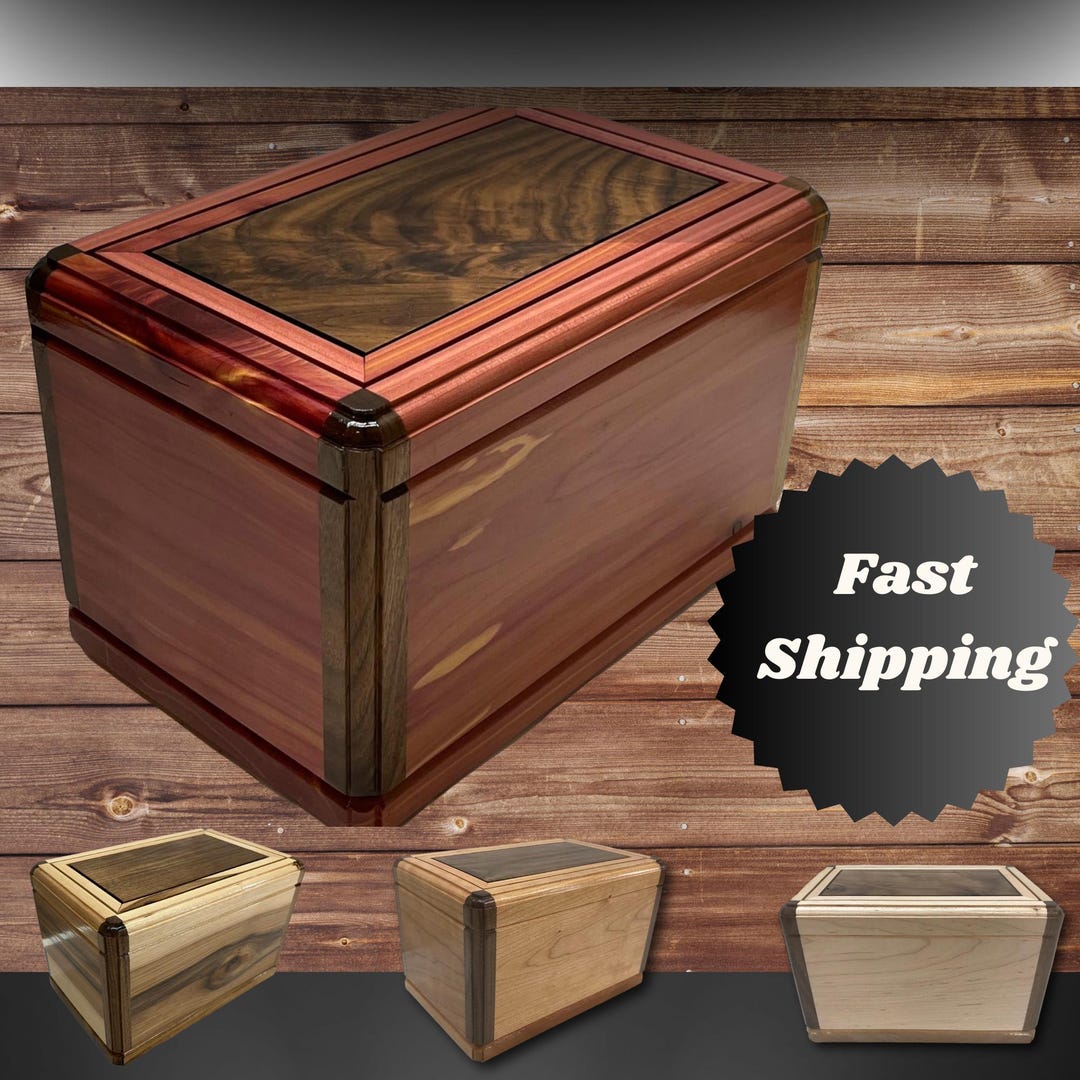 Personalized Cremation Urn for Funeral-wooden Memorial Urn for Ashes ...