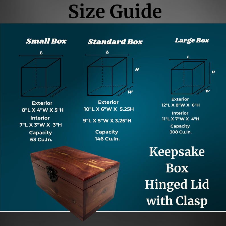 Personalized Wooden Keepsake Box | Engraved Memory Box, Handmade in USA ...