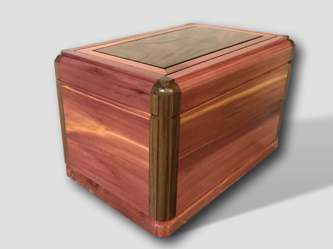 Handmade Cedar Box Wood Urn Burial Box Cremation Funeral Urn for Ashes ...