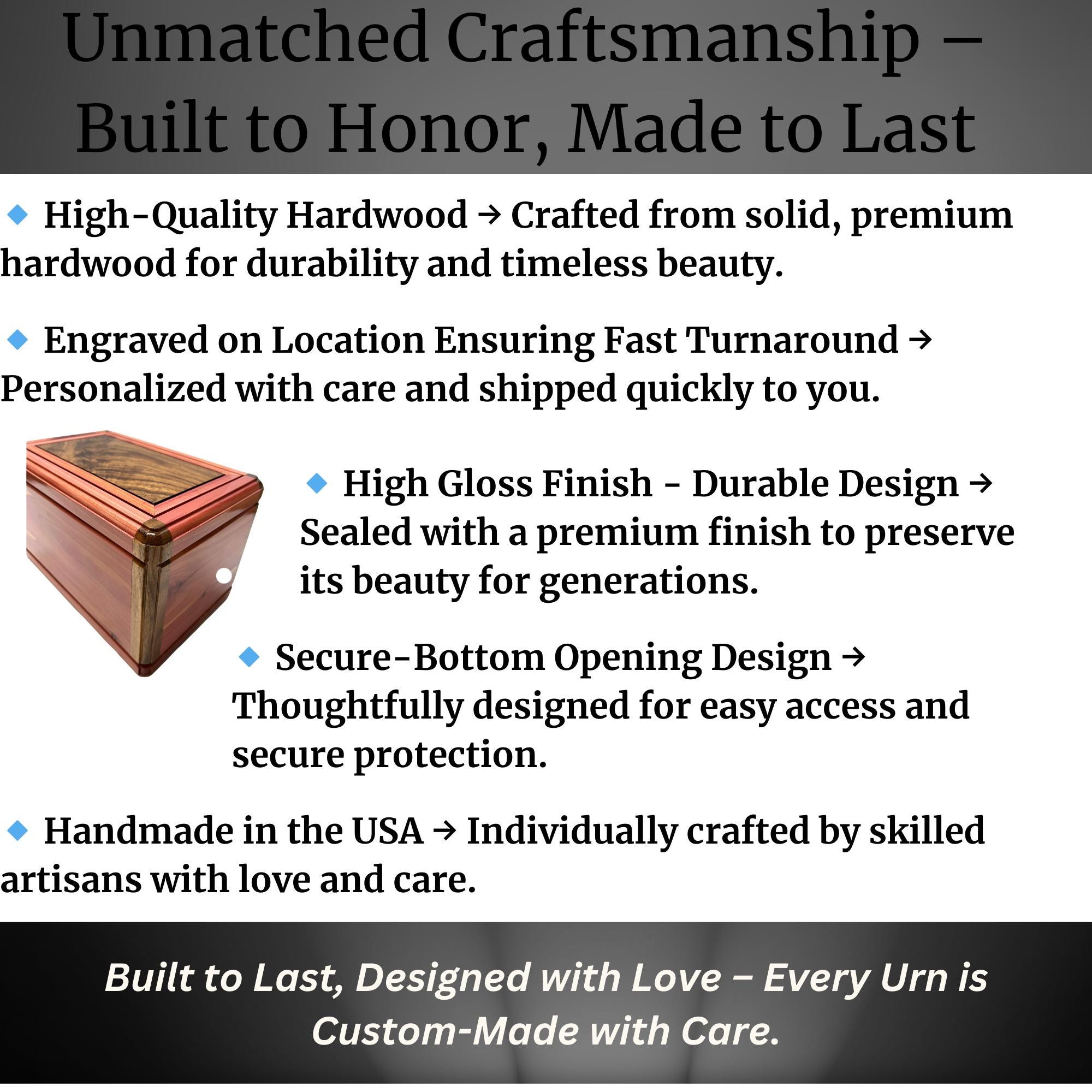 Handmade Cedar & Walnut Wood Cremation Urn: Adult Funeral Box - Etsy