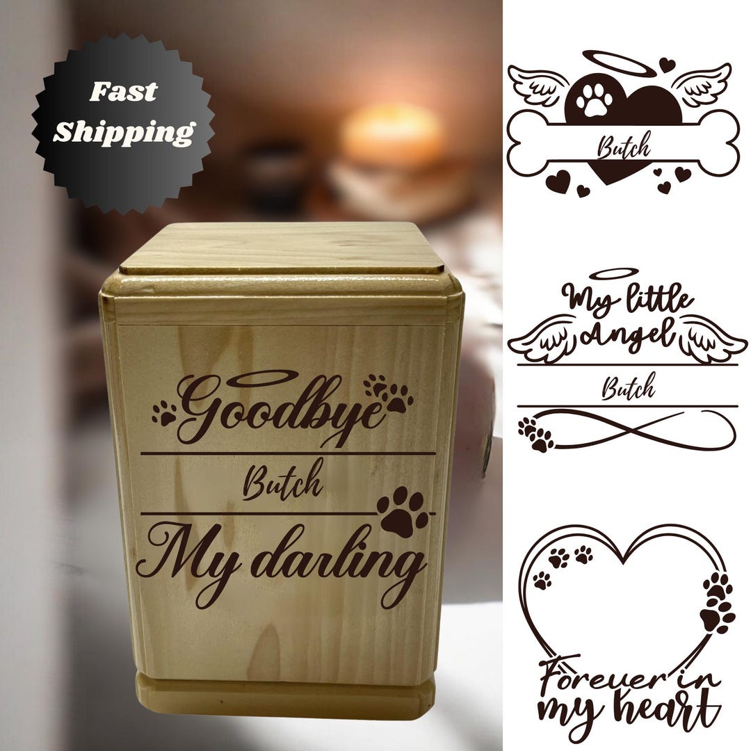 Personalized Pet Cremation Box-memorial Urn Box for Dog-cremation Dog ...