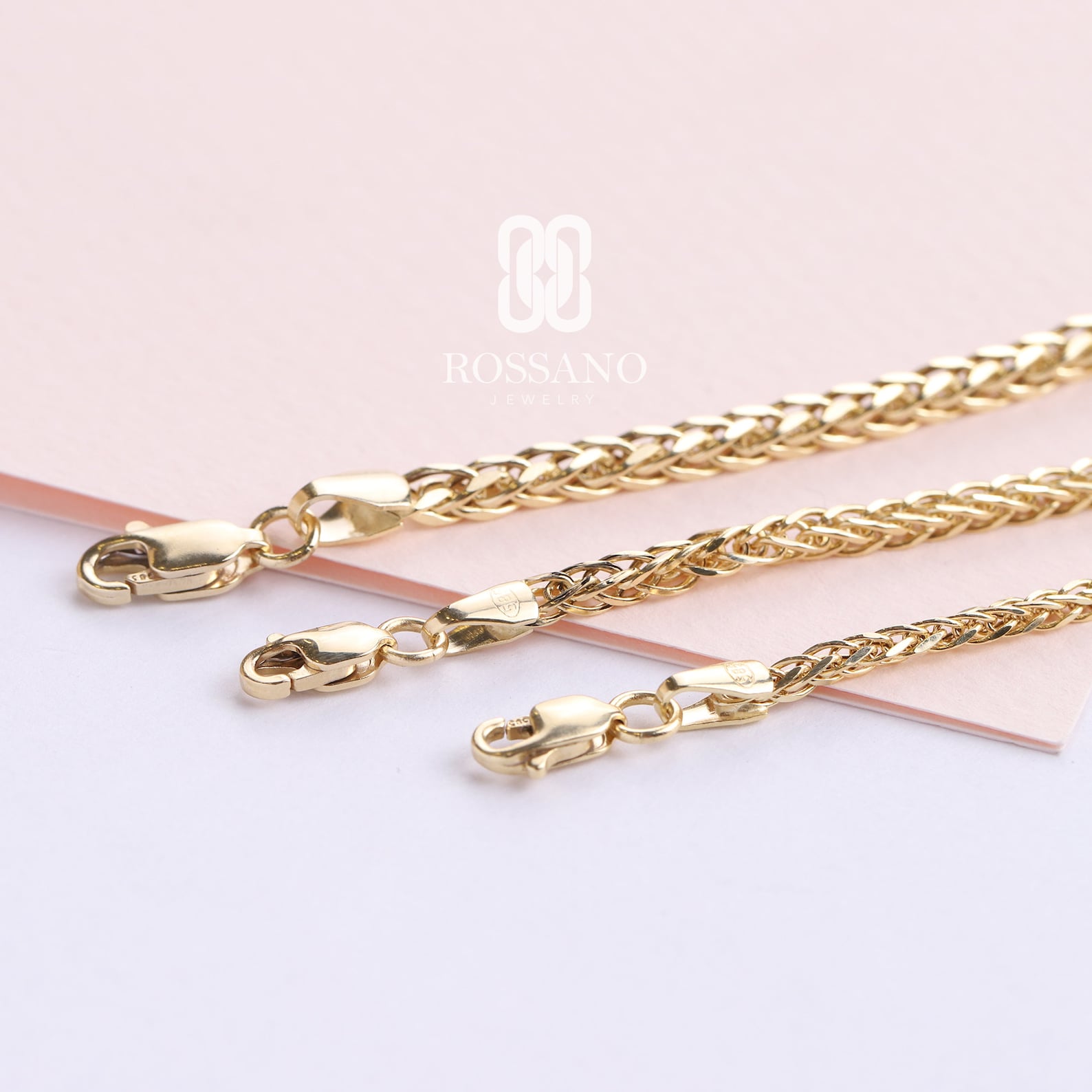 14K Gold Franco Chain Necklace, 2mm 3mm 4mm Franco Palm Necklace, Gold ...