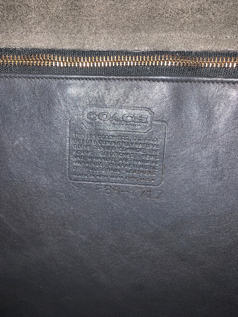 Vintage Coach NYC Shoulder Brief Envelope Portfolio Flannel Grey Style ...