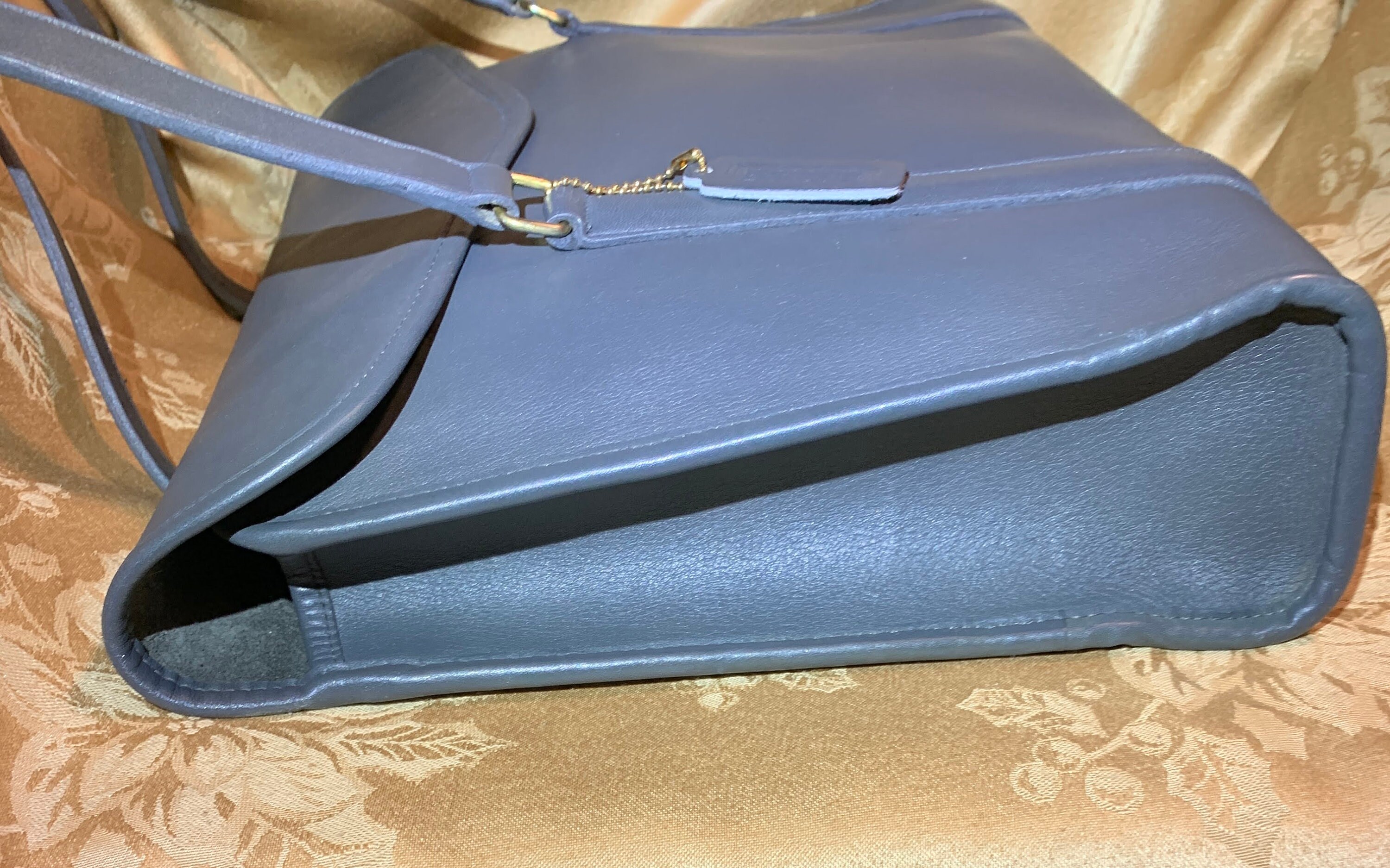 Vintage Coach NYC Shoulder Brief Envelope Portfolio Flannel Grey Style ...