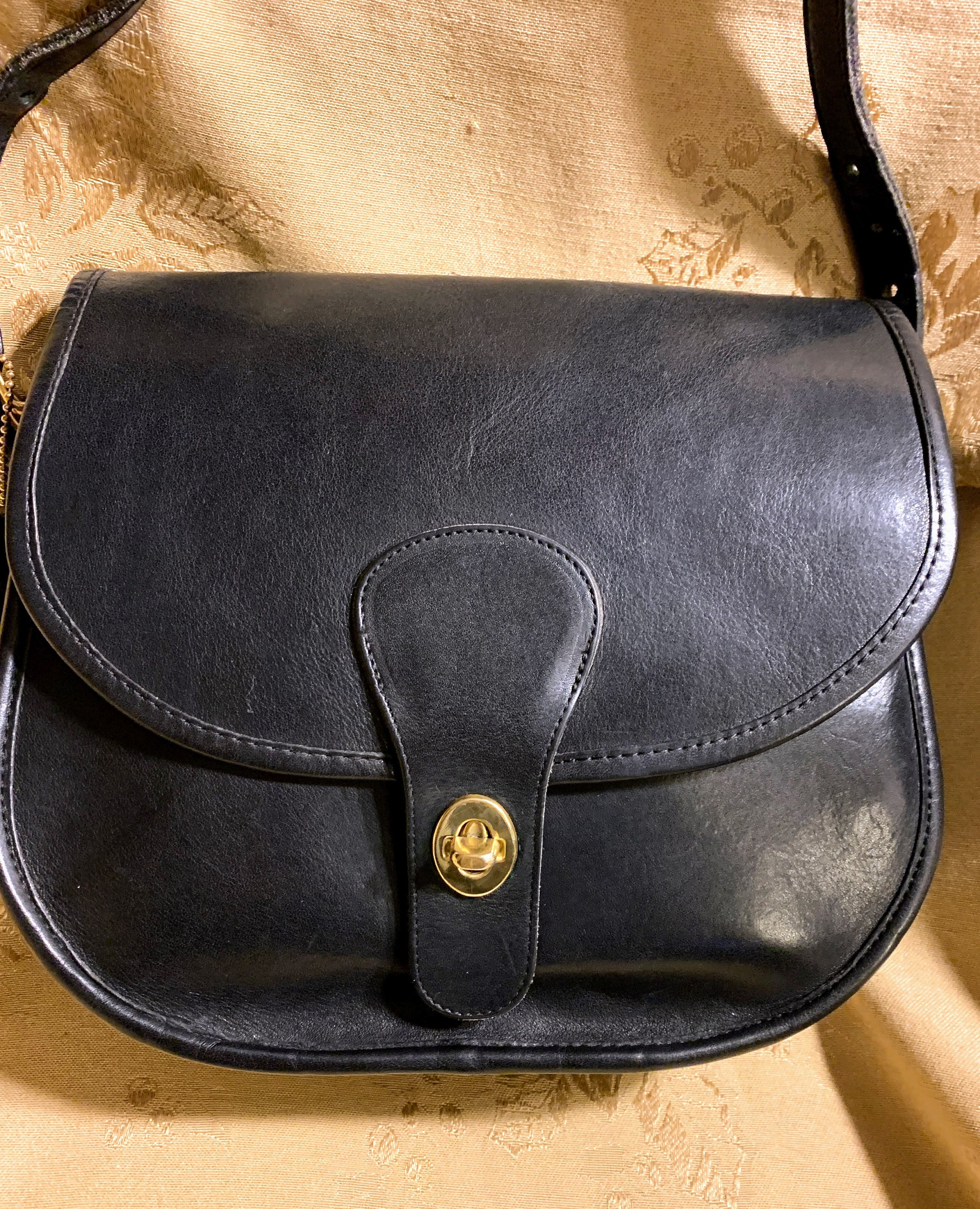 Vintage Coach Saddlery Bag Glove Tanned Leather Black No. 9535 - Etsy