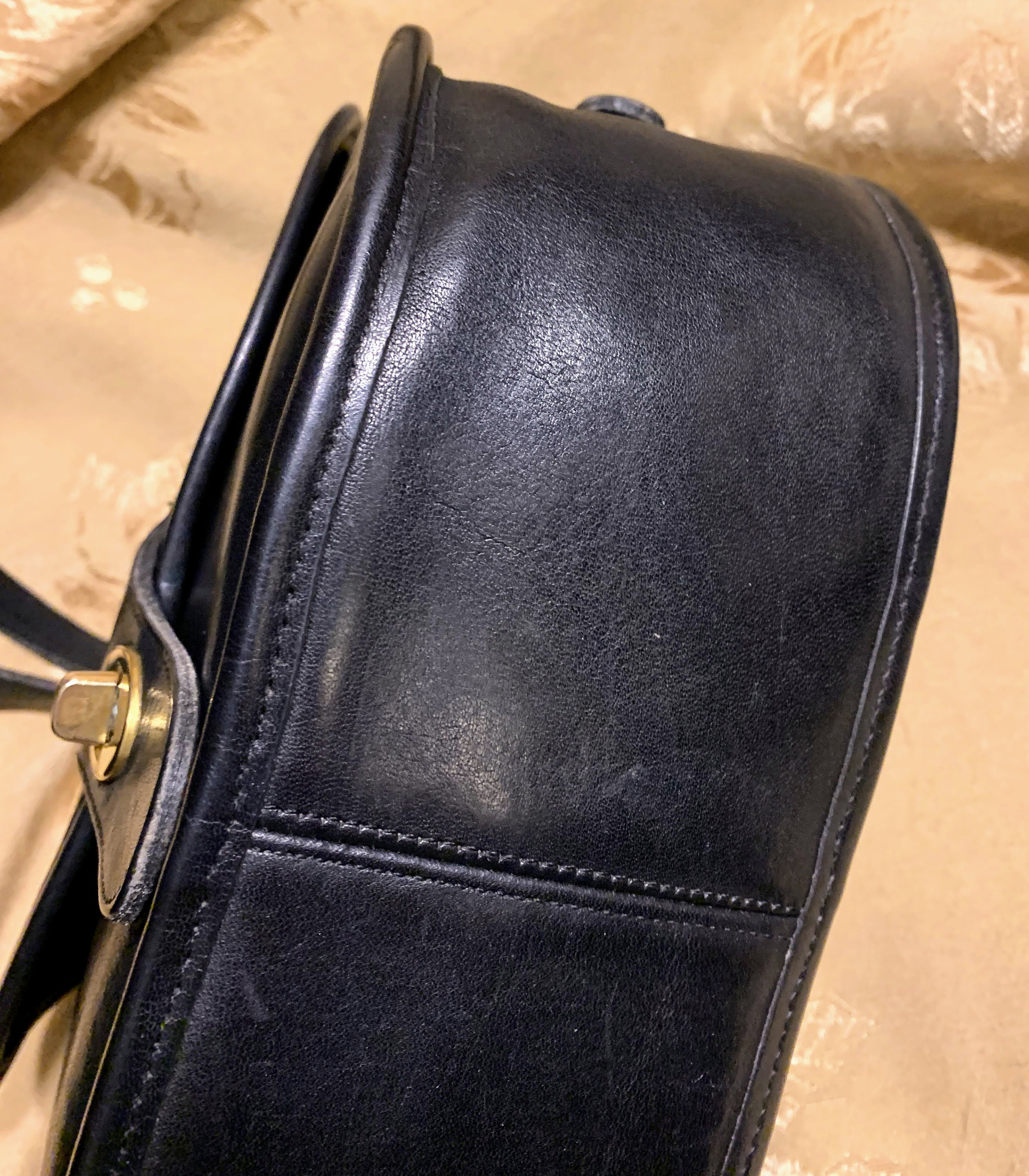 Vintage Coach Saddlery Bag Glove Tanned Leather Black No. 9535 - Etsy