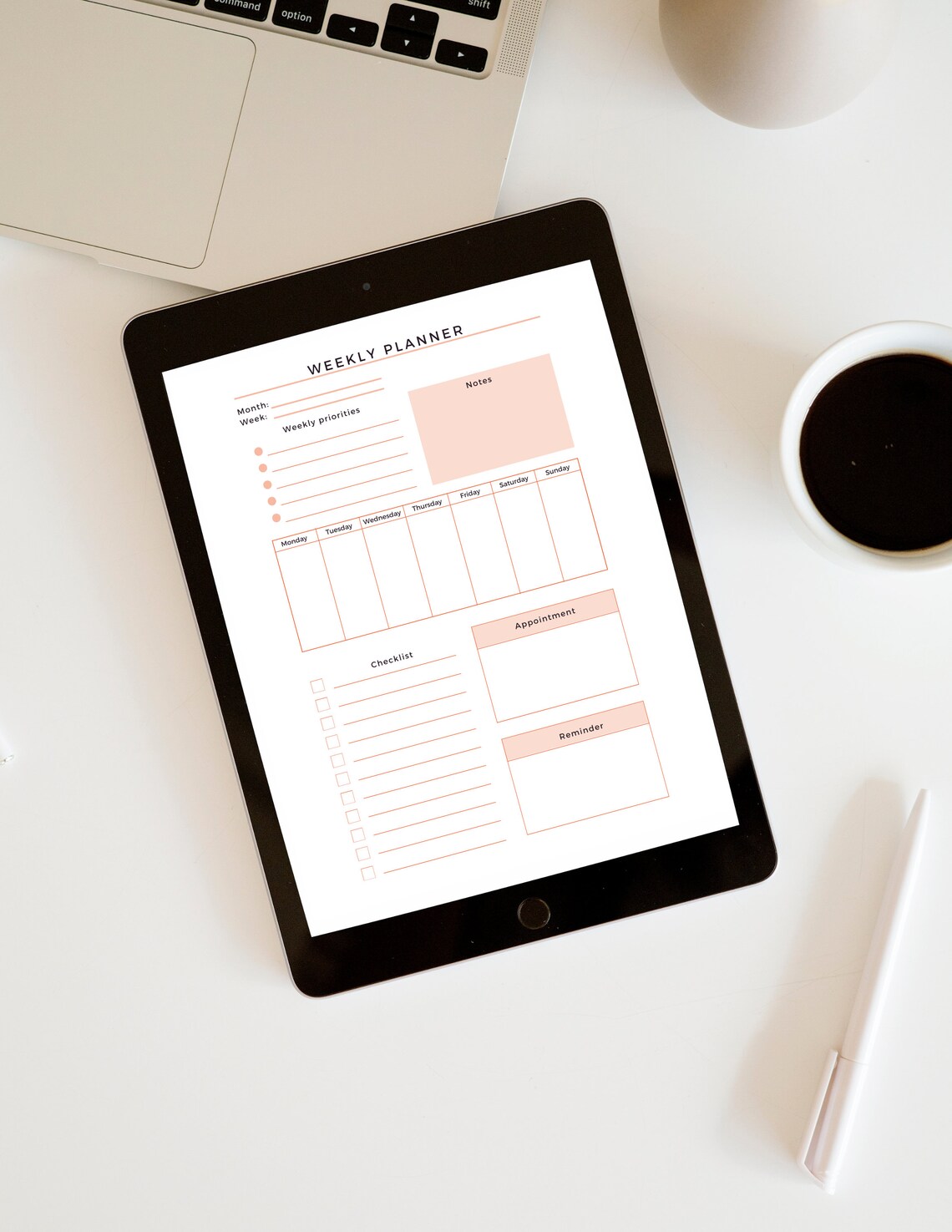 Weekly Planner, Printable Weekly Planner, Printable PDF Planner, Weekly ...