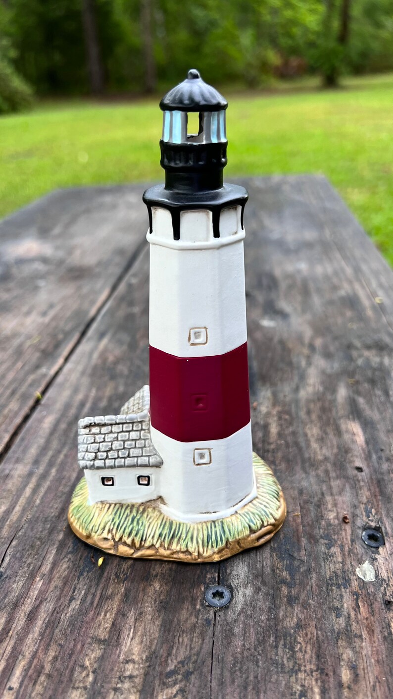 Two Vintage Geo. Z. Lefton Lighthouses/lefton China Hand Painted/lefton ...