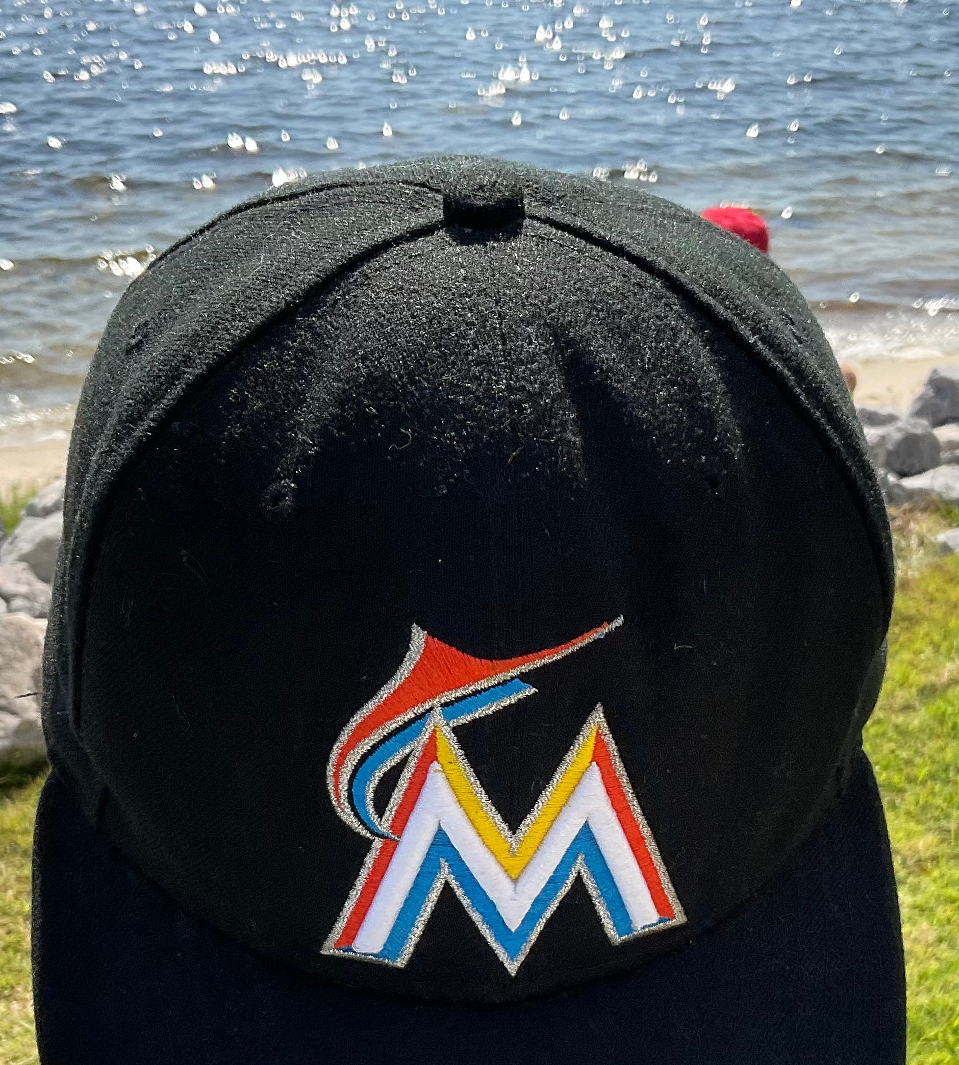 Major League Baseball Cap/hat From Miami Marlins-black With a Large ...