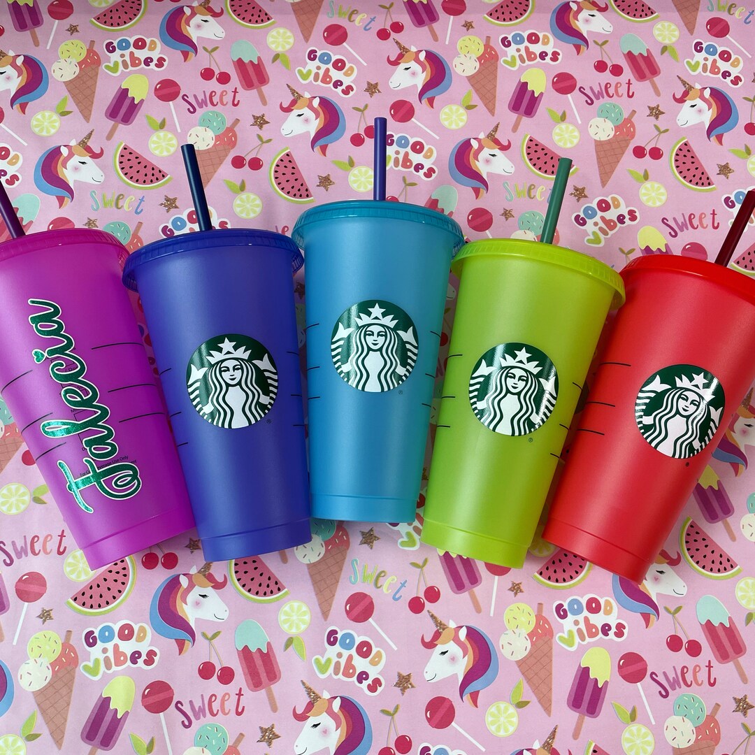Starbucks UV Activated Color Changing Cold Cup | Personalized Starbucks ...