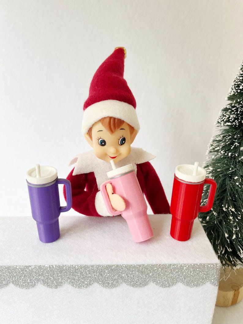 Elf Sized Stanley Tumbler replica / Christmas Elf Prop / Elf Accessory ...