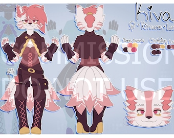 Custom Fursona Reference Sheet | Custom Fursuit Character Ref Sheet Front+back Design | Furry ...
