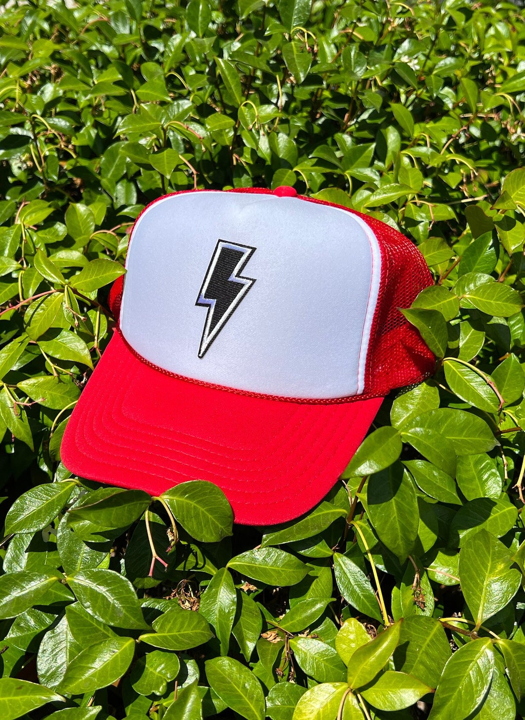 Lightning Bolt Trucker Hat Summer Trucker Hat Foam Mesh - Etsy