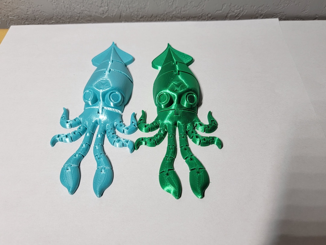 3D Printed Squid Flexible Articulated - Etsy