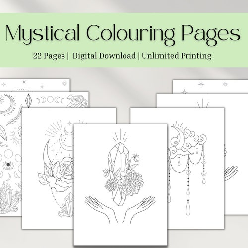 Mystical Colouring Pages Nature Coloring Book Printable - Etsy