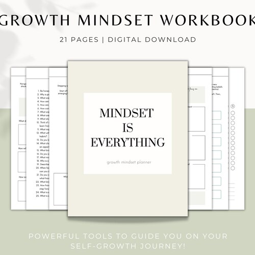 Growth Mindset Planner Printable Mindset Journal Mindset - Etsy