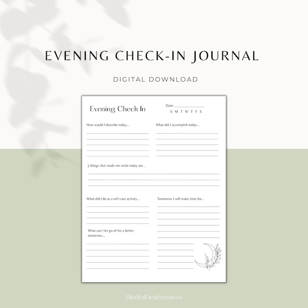 Daily Reflection Template - Etsy