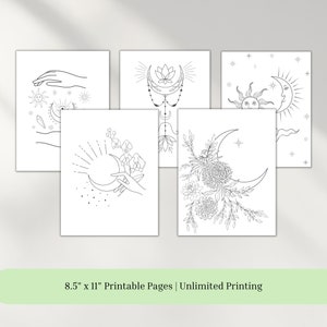 Mystical Colouring Pages, Nature Coloring Book, Printable, Mindfulness ...