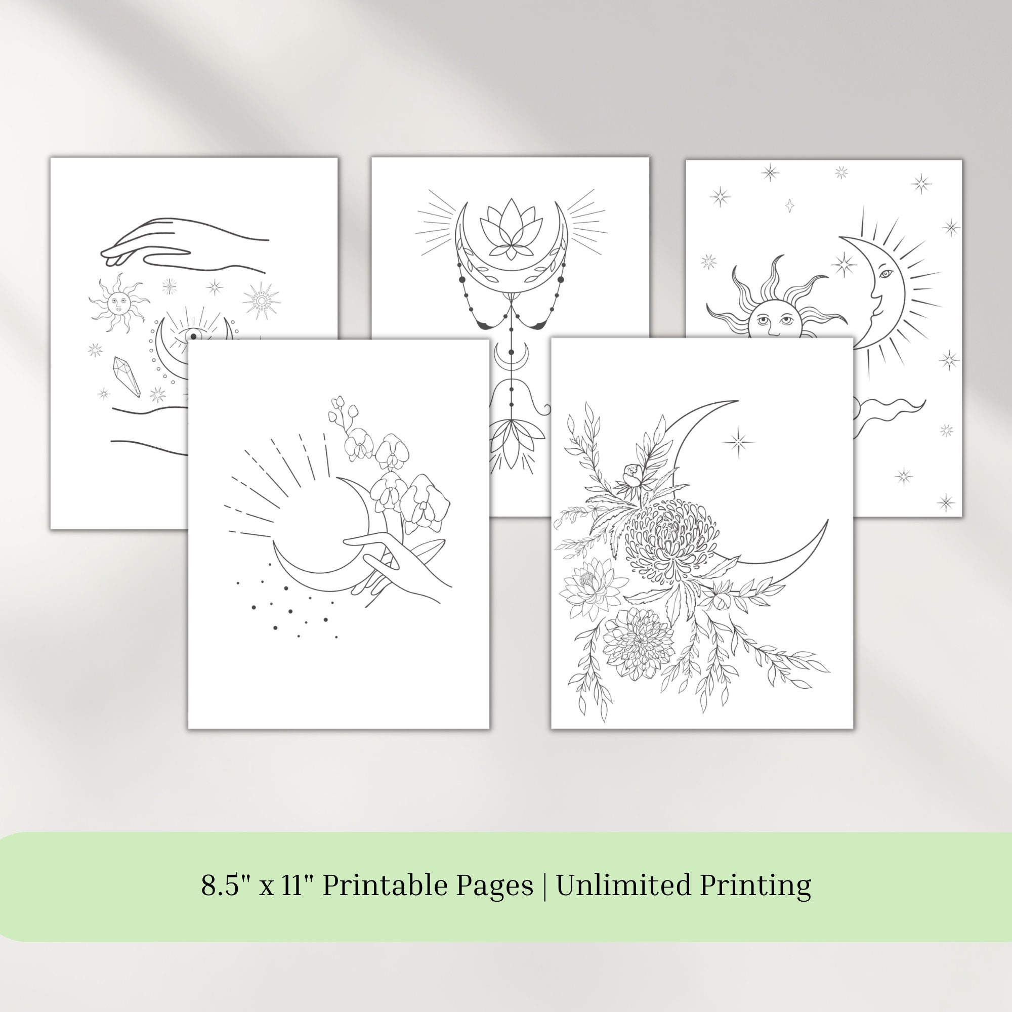Mystical Colouring Pages Nature Coloring Book Printable - Etsy