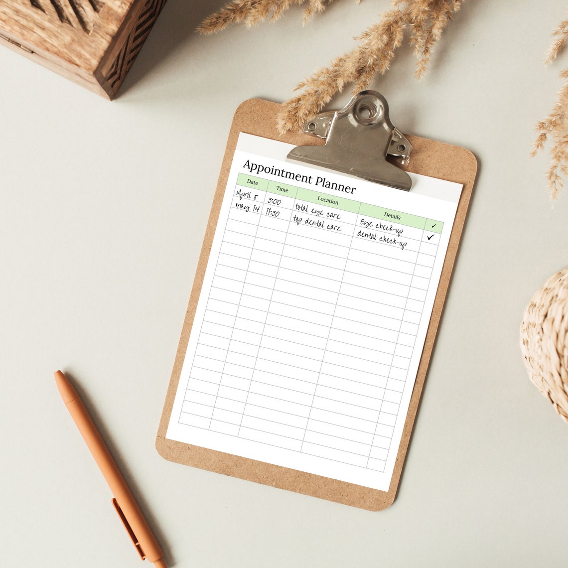 Appointment Planner Printable, Digital Appointment Tracker, Minimalist ...