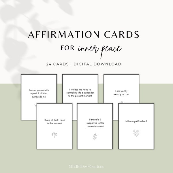 Printable Affirmation Cards - Etsy