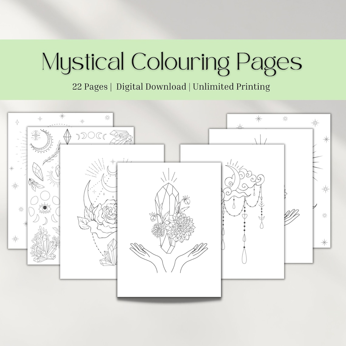 Mystical Colouring Pages Nature Coloring Book Printable - Etsy