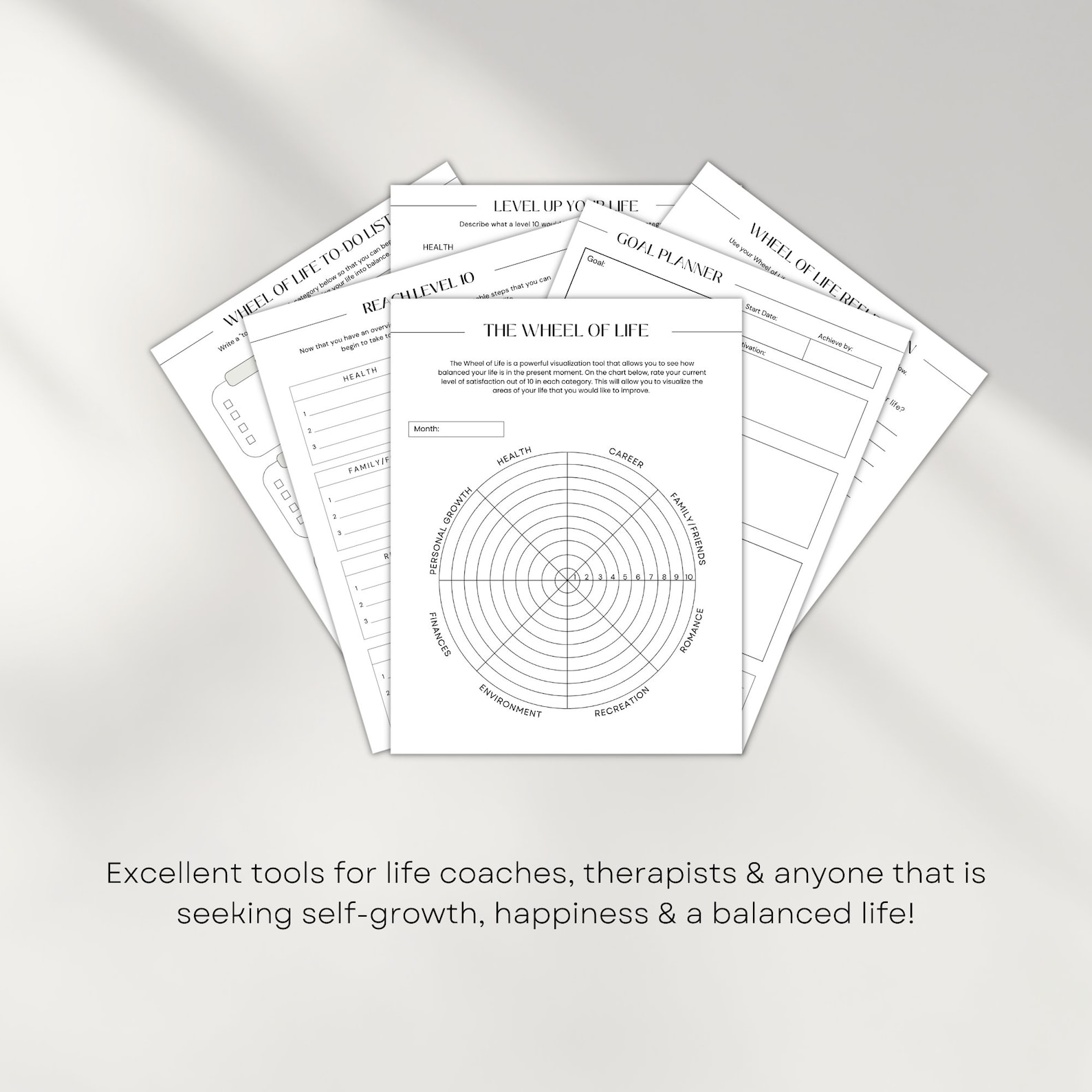 Wheel of Life Worksheet Template Wheel of Life Printable - Etsy Canada