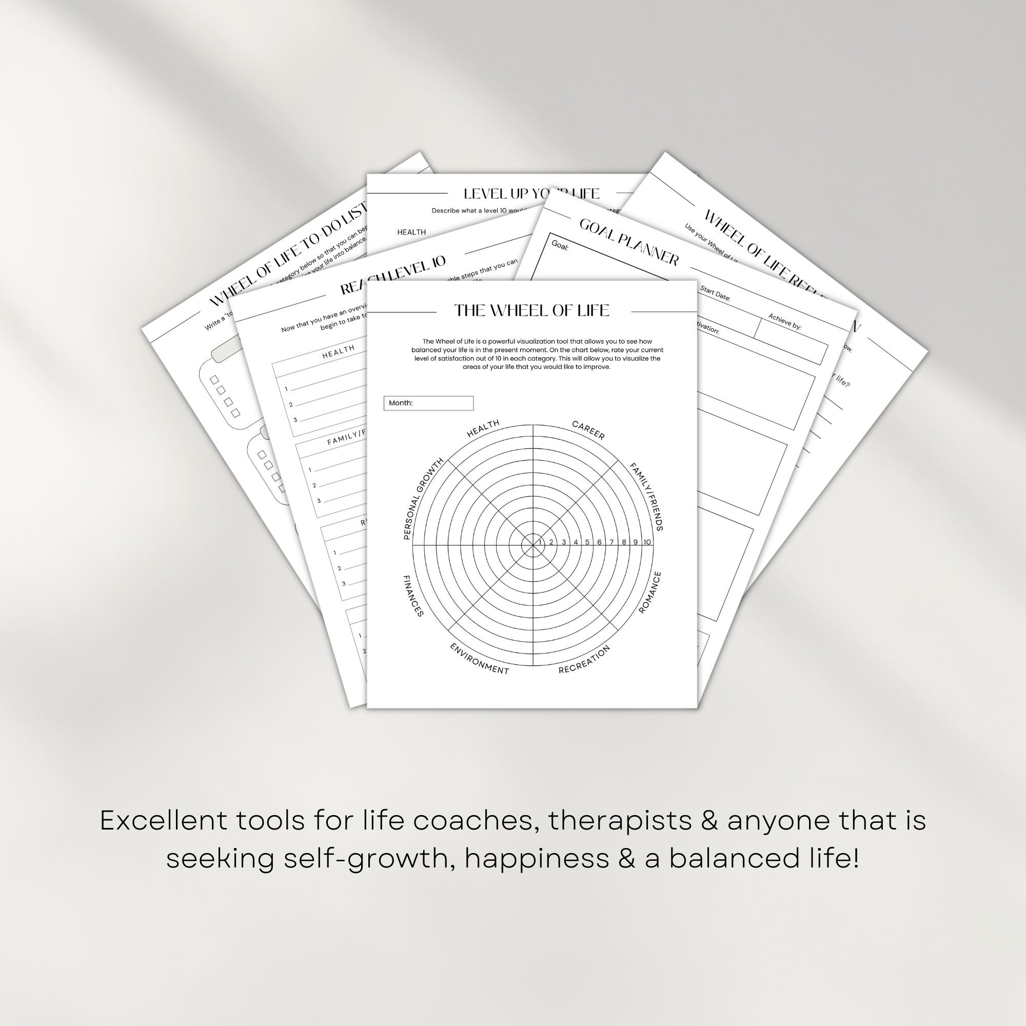 Wheel of Life Worksheet Template Wheel of Life Printable - Etsy Canada