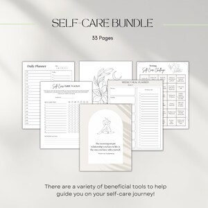 Mental Health Journal Bundle, Printable Worksheets, Wellness Planner ...
