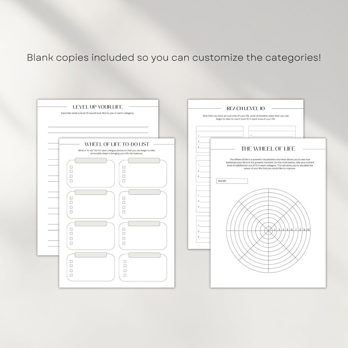 Wheel of Life Worksheet Template, Wheel of Life Printable Planner ...