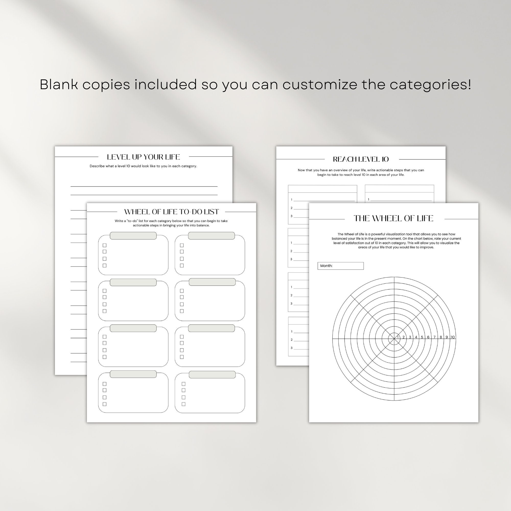 Wheel of Life Worksheet Template, Wheel of Life Printable Planner ...