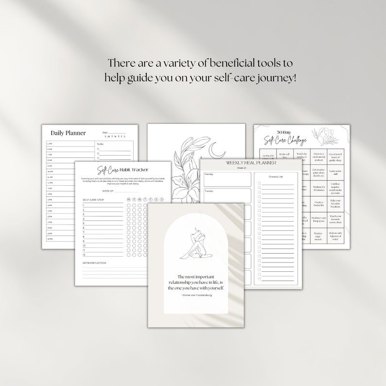Self Care Printable Planner Self Love Journal Self Care - Etsy