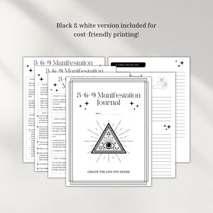 369 Manifestation Printable Journal 369 Method Manifest - Etsy Canada