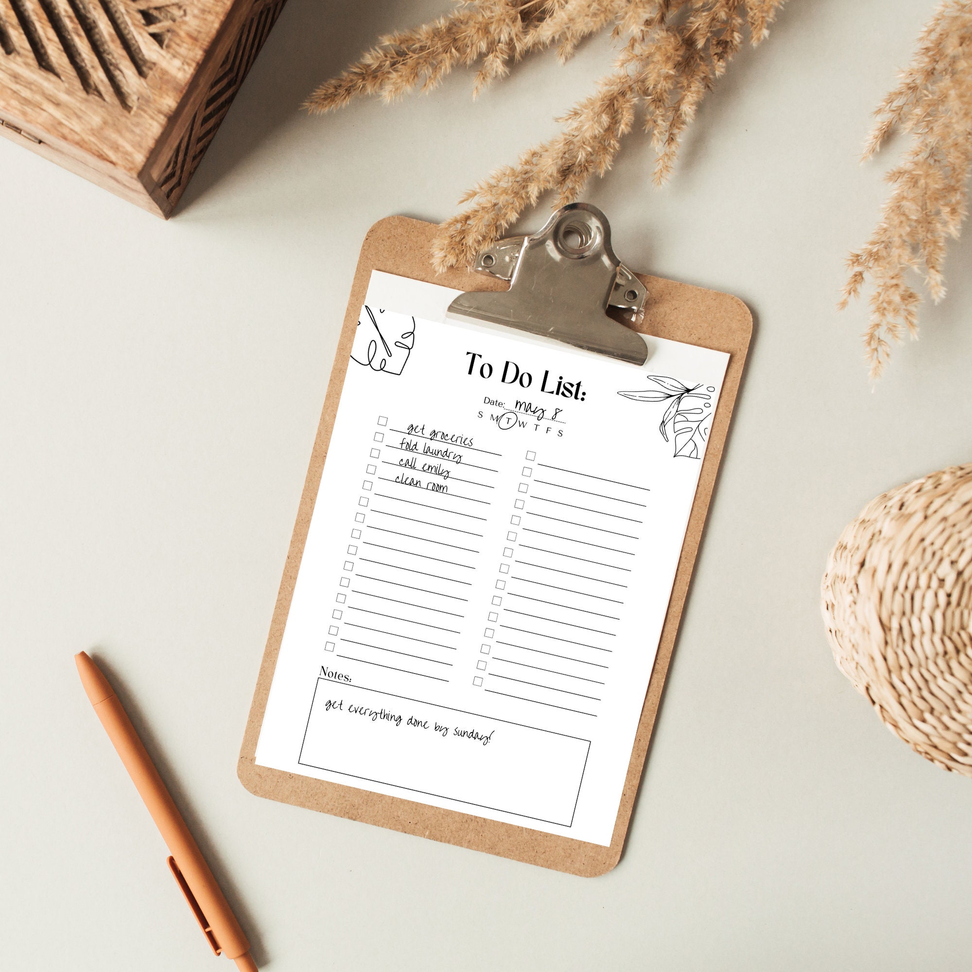 To Do List Printable Boho to Do List Planner to Do List PDF - Etsy