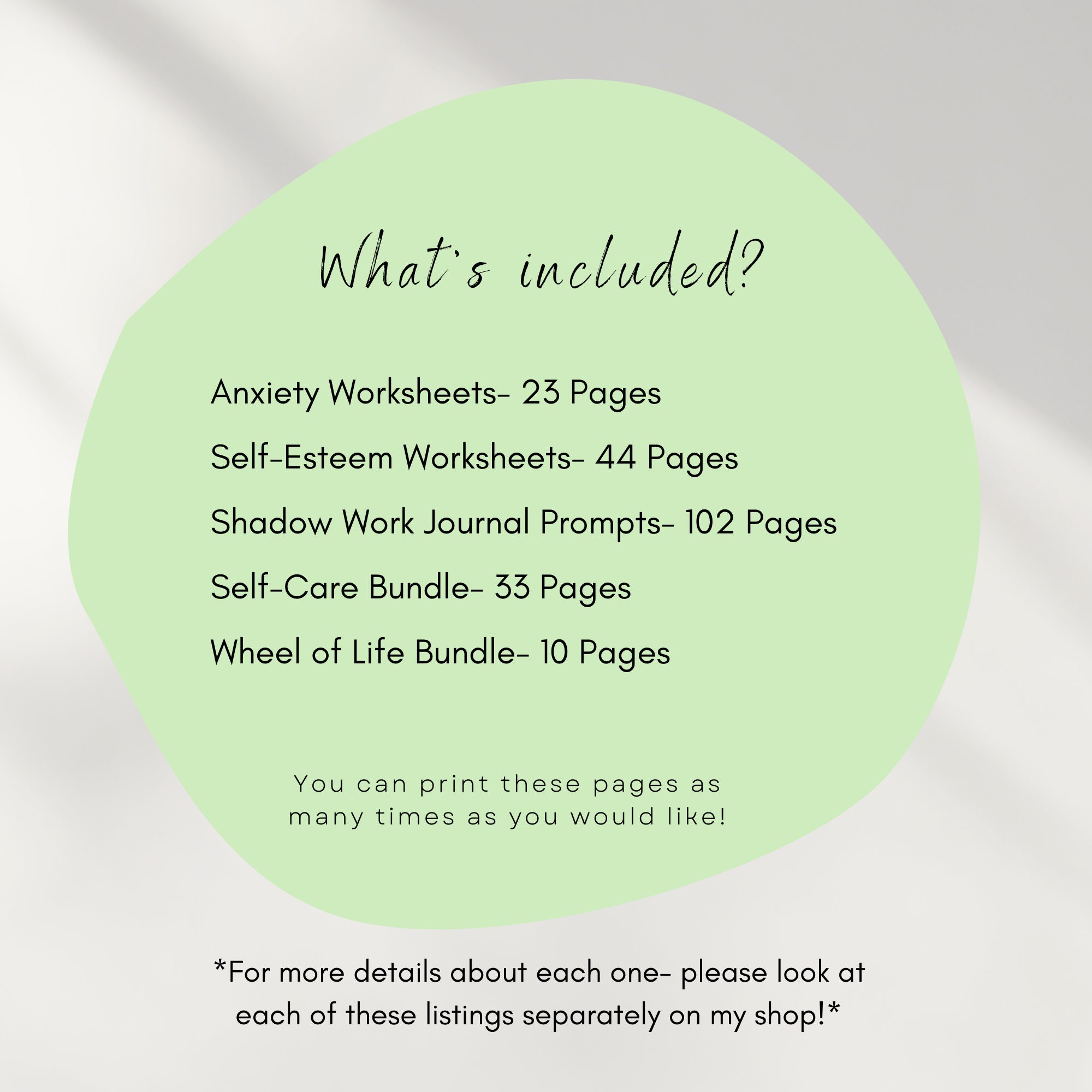 Mental Health Journal Bundle, Printable Worksheets, Wellness Planner ...