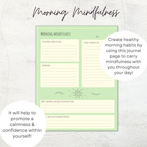 Printable Daily Mindfulness Journal Self Reflection Guided | Etsy